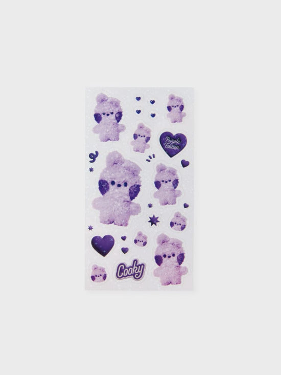 BT21 COOKY minini STICKERS PURPLE OF WISH EDITION – LINE FRIENDS SQUARE