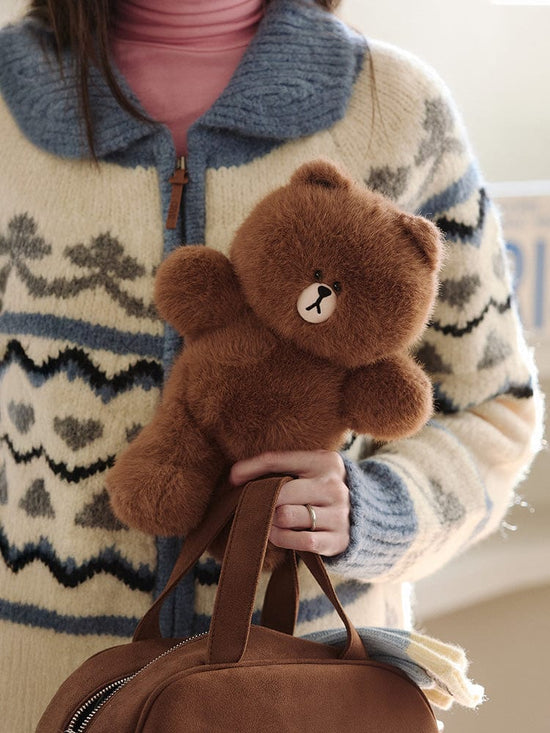 LINE FRIENDS MEDIUM SIZE PLUSH DOLL HUG BROWN SEASON 3 – LINE FRIENDS ...